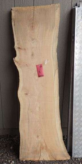 Red oak live edge, rough sawn board, 21" to 23"W x 2 1/2"Thick x 67"L ...