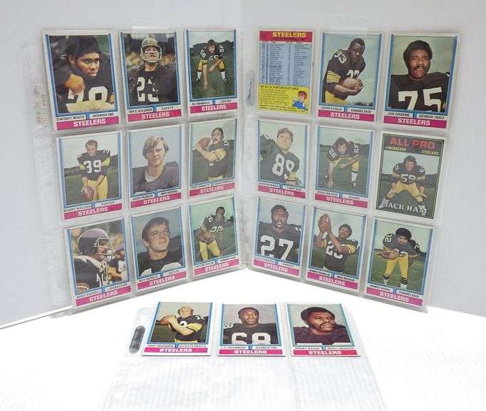 1974 Topps football Pittsburgh Steelers complete team set, (20) Player ...