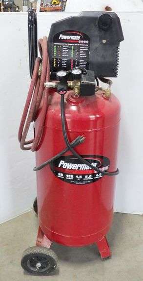 26-Gallon Powermate compressor, 135 PSI, 1.5 HP, good - Albrecht ...
