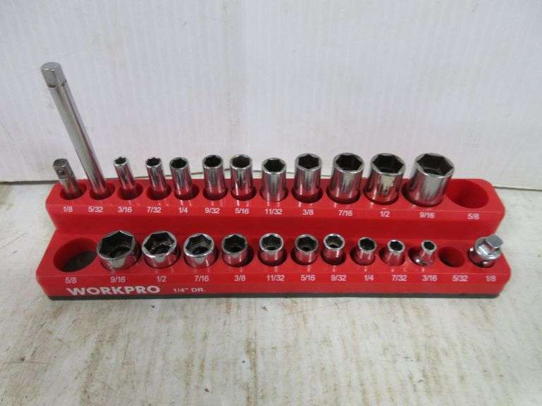 Snap-On 1/4 drive flex head 24-piece socket set, 3/16 to 9/16 shallow ...