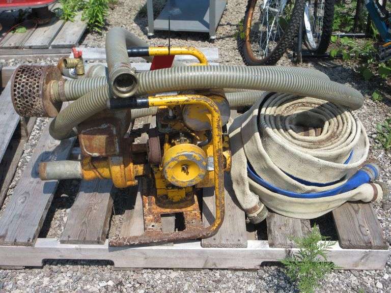 Gas water pump; (3) Hoses: 2-25'L and 1- 50'L; 20' Intake hose with ...