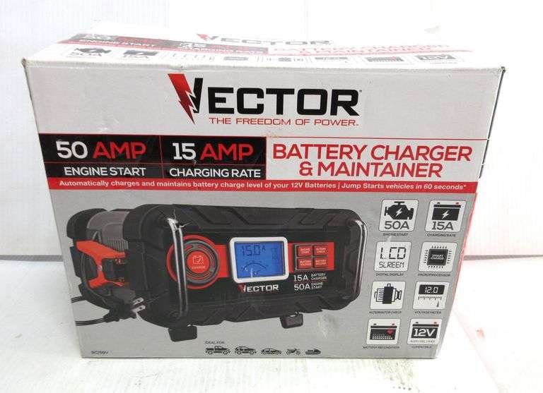 Vector battery charger and maintainer, 50 AMP engine start, 15 AMP ...