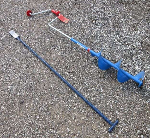 Spud and ice auger for ice fishing - Albrecht Auction Service