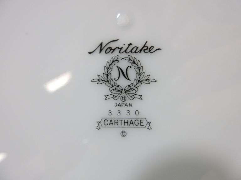 Noritake 59-piece china set in Carthage, 12-person setting, include: 12 ...