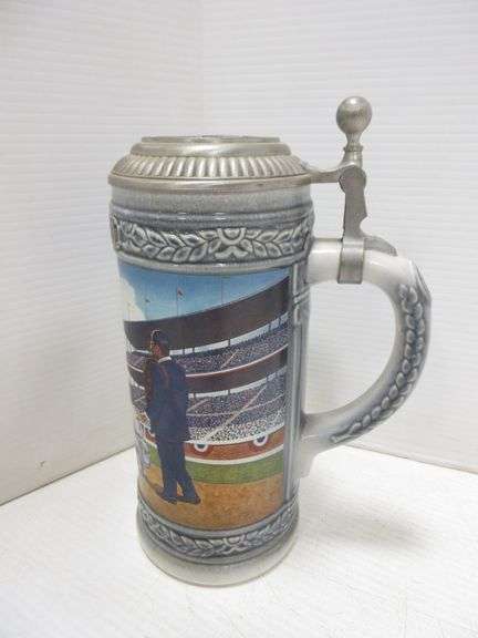Babe Ruth Budweiser sports legends beer stein from 1991 with CoA, 9"H ...