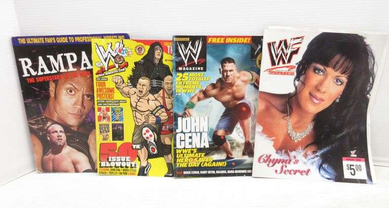 WWF magazines, Chyna August 2000; WWE magazine July 2012, John Cena ...