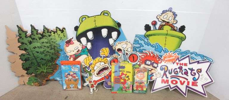 Rugrats store display, VHS and books, Nickelodeon TV, up to 26" x 27 ...