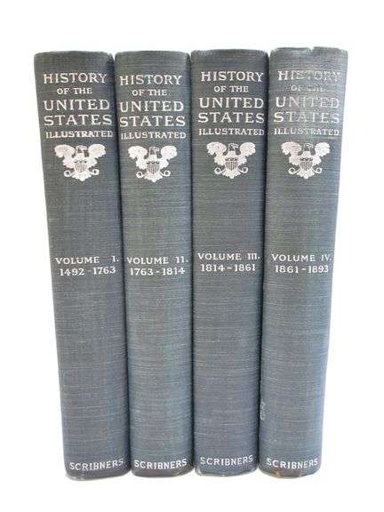 Complete set, 1895 Scribner, "History of the United States Illustrated ...