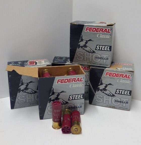 (125) Federal Classic Steel 12-Gauge 2 3/4" Shells, 1 oz. of No. 2 Shot ...