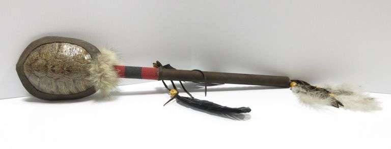 Genuine Native American medicine mans turtle rattle, real turtle shell ...