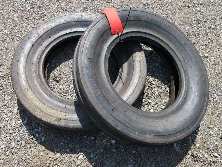 Pair of GRL 6.00-16 SL F-2 Tractor Tires, in new condition - Albrecht Auction Service