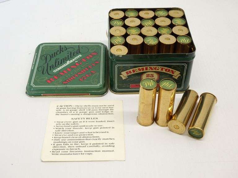 (50) Rounds of Ducks Unlimited commemorative Remington all brass 12 ...