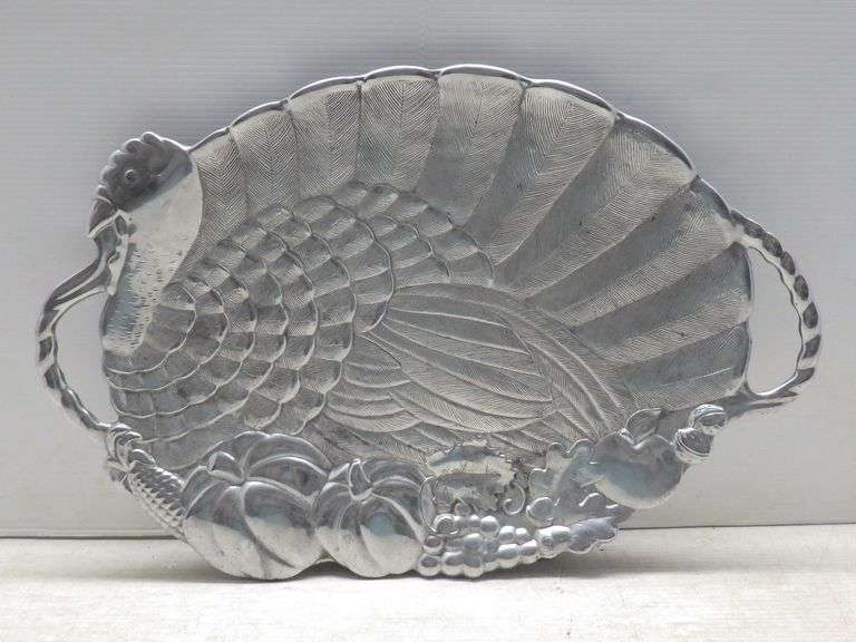 Large Gorham silver turkey platter, 24" x 16" - Albrecht Auction Service