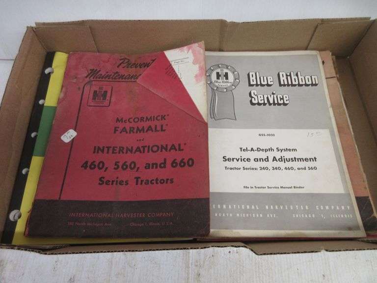 (11) Vintage tractor operators manuals and books, include: John Deere ...