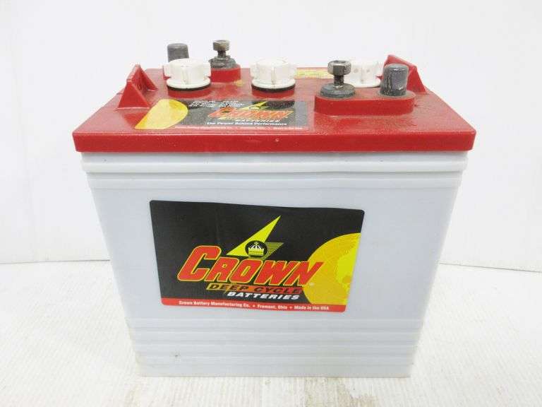 Crown deep cycle 6V battery, used, like new - Albrecht Auction Service