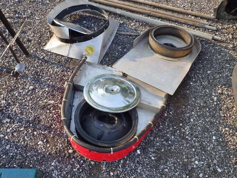 (2) Racing air cleaner, and air shroud - Albrecht Auction Service