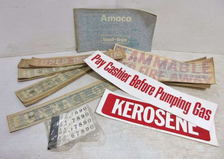 Various Service Station Decals - Albrecht Auction Service