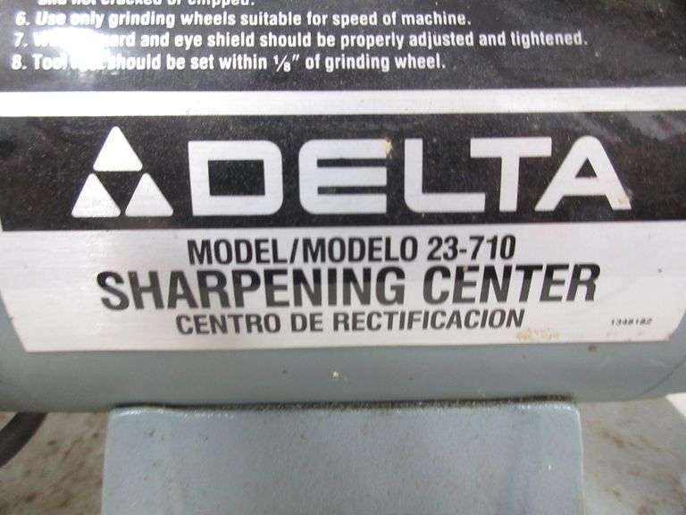 Delta sharpening center, Model No. 23-710, 12"H, runs, good - Albrecht Auction Service