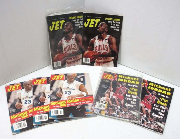 (8) Michael Jordan Jet Magazines, in nice condition - Albrecht Auction ...
