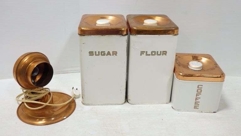 Timeless 3-piece Lincoln Beautyware Kitchenware Canister Set, includes: Flour, Sugar, and Coffee ...