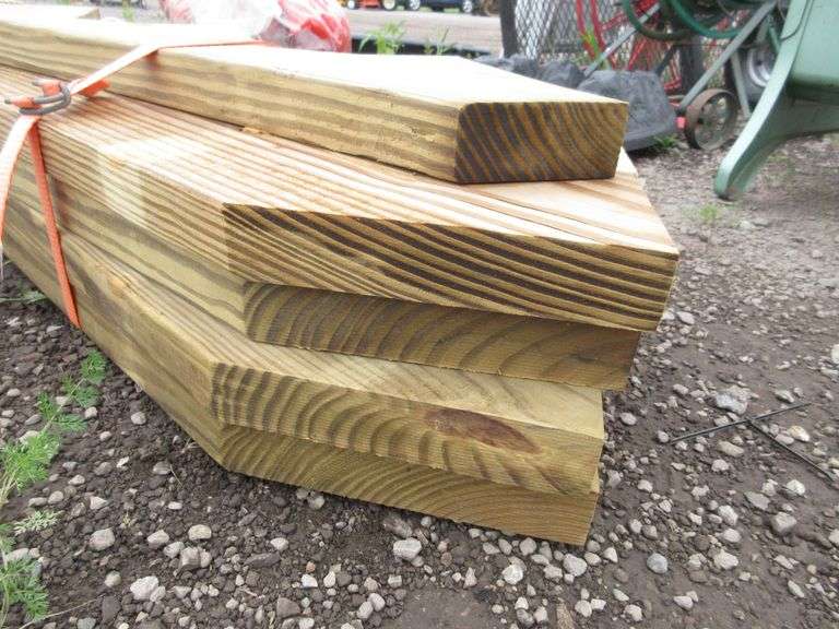 3-Step pressure treated stair stringers, manufactured, never used ...