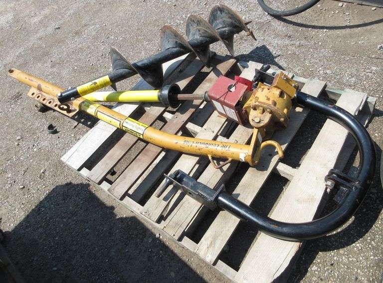 Leinbach 3-Point post hole auger with 12" auger - Albrecht Auction Service