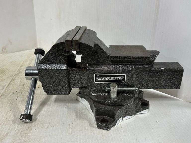 Tool bench vise, Masterforce swivel base, 4 1/2" x 12 1/2", excellent ...