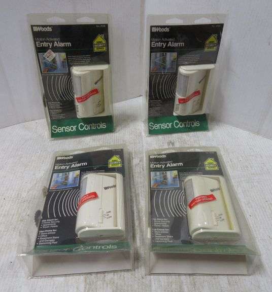 (4) Woods motion activated entry alarms, new in sealed packages ...