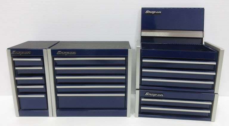 Snap-On tools, mini-micro 4-piece tool box set, dark blue in color ...