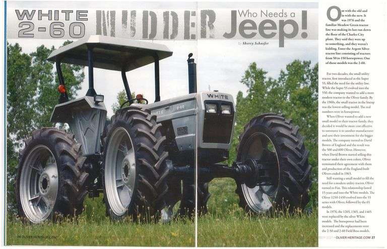 White 2-60 Mudder Tractor, Four-Cylinder 211-CID Diesel Engine with a ...