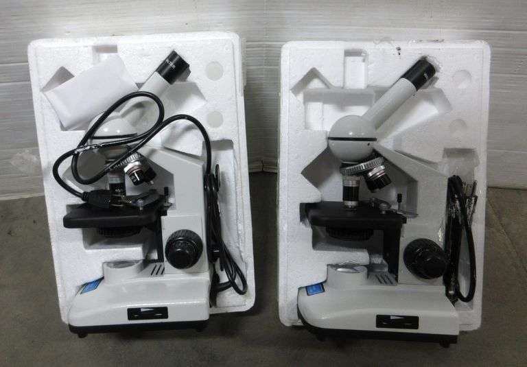 (2) Electric/lighted microscopes, Model No. SB 37509, 40-CXM-LED, 410.1 ...
