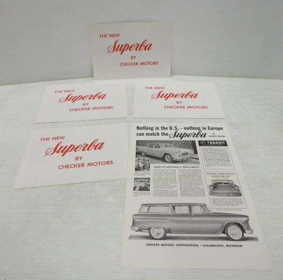 (5) 1960 the New Superba by Checker Motors brochure, 11"W - Albrecht ...