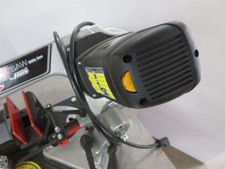 Femi NG120XL hem saw, table- 31"W x 25"D x 36"H, like new, mounted on ...