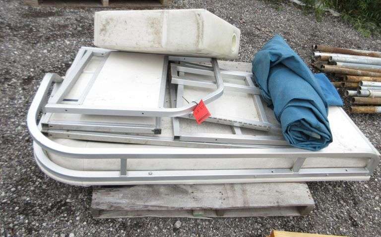 Pontoon boat parts, includes: Aft deck railing, side panels, 18 ...