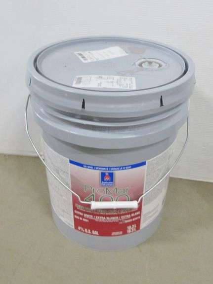 5-Gallon Interior paint, color on top, fresh mistint - Albrecht Auction ...
