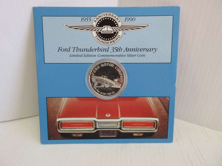 1 oz. Pure Silver Ford Thunderbird silver coin - Albrecht Auction Service