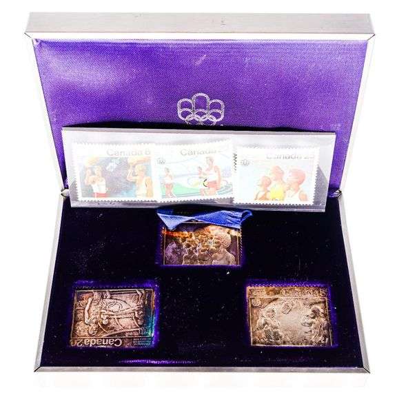 .999 Fine Silver - Olympic Stamp Set w/ Postage Stamps - The Auction Vault