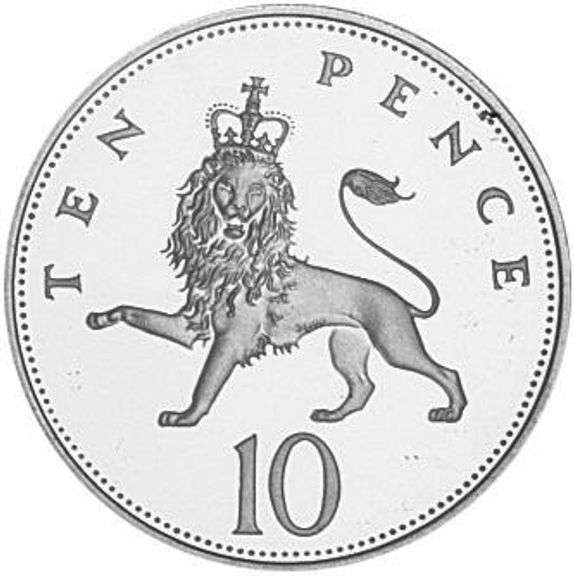 1992 UK Sterling Silver Proof Piedfort Ten Pence Coin - The Auction Vault