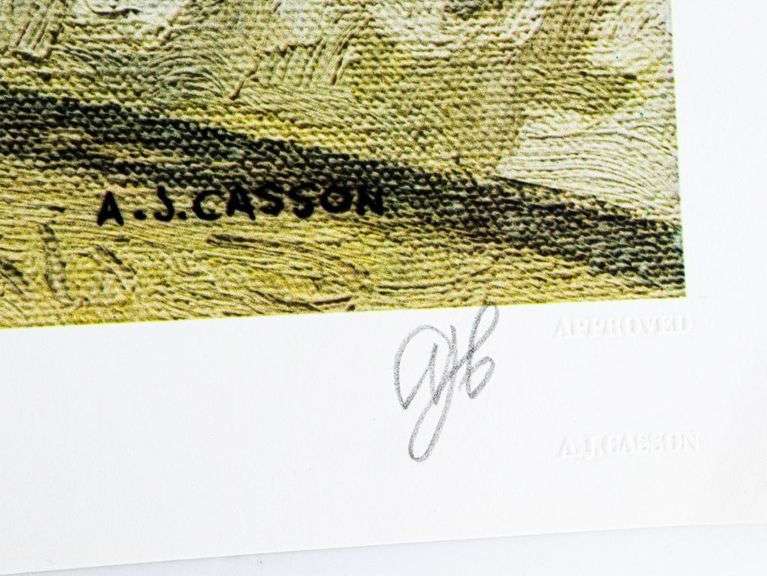 Rare Group of Seven Artist - A.J. Casson (1898-1992) L.E. Lithograph ...