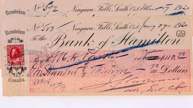 Antique Collection of Banking Instruments Dated 1920's - Bank of ...