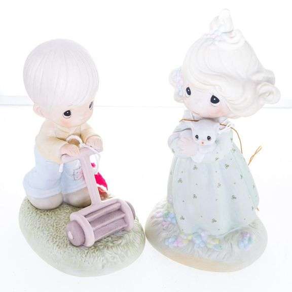 Set 2 Fine Porcelain "Precious Moments" Figurines - The Auction Vault