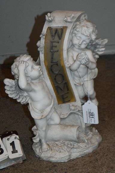 Cherub Welcome Sign - Apexx Auctions
