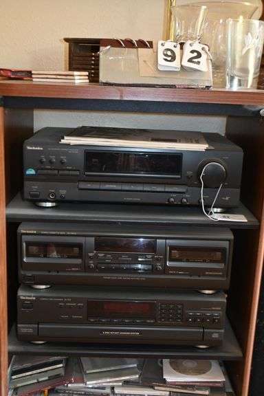 Technics Stereo Rack System with Speakers and Cabinet - Apexx Auctions