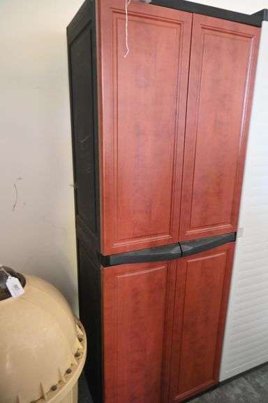 Workforce Five-Shelf French Door Plastic Storage Unit - Apexx Auctions