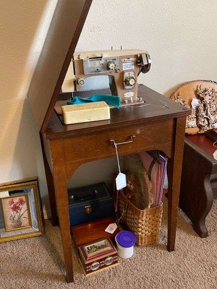 Underwood Sewing Machine with Cabinet - Apexx Auctions