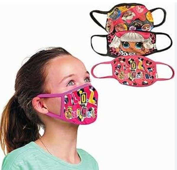 L.O.L Surprise! Licensed Kids 3 Pack Face Masks 12 Pack Retail: $99 ...