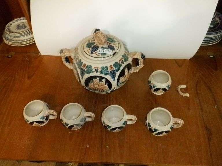 6 Piece German Punch Set - Assiter Auctioneers