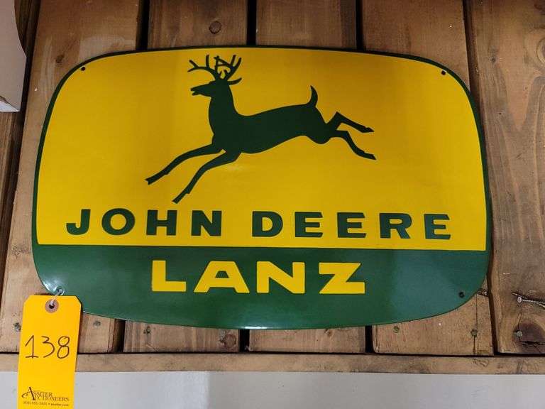Vintage Porcelain John Deere Lanz Sign - Assiter Auctioneers