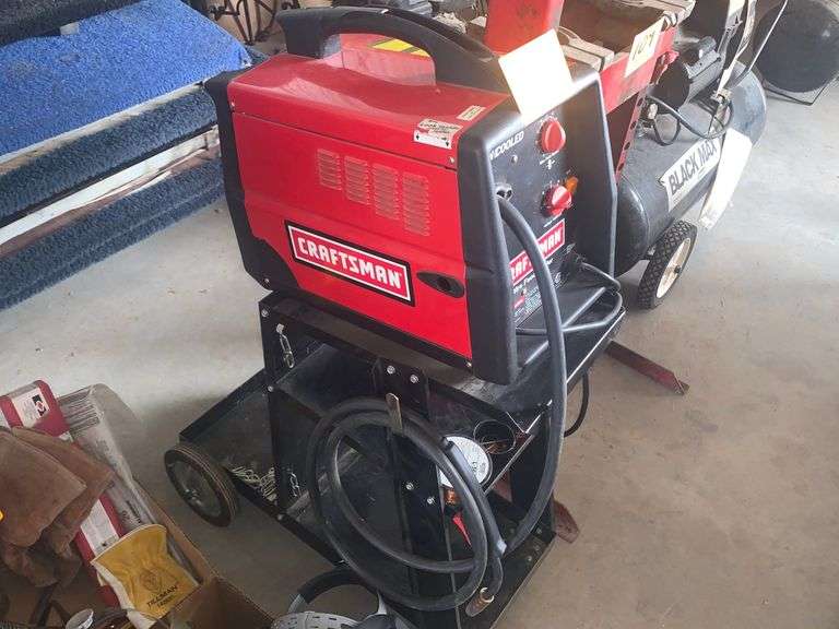 Craftsman Wire Feed Welder w/ Rolling Cart & MIG Wire - Assiter Auctioneers