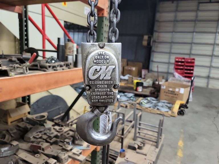 CM Loadstar 2 Ton Electric Chain Hoist on Crane #1 - Assiter Auctioneers
